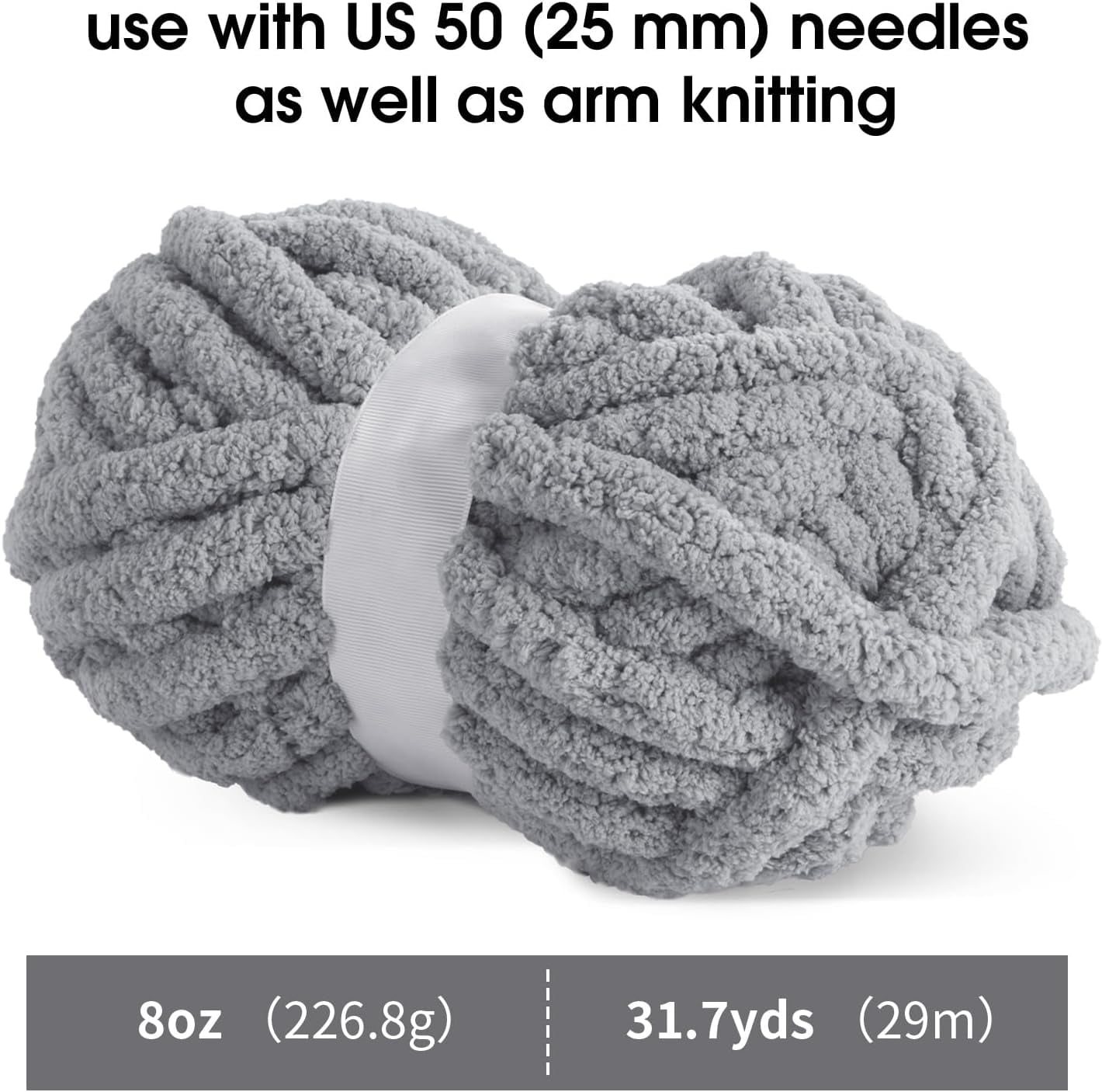 2pcs Sage Green Chunky Chenille Yarn for Blanket, Super Bulky Soft ...