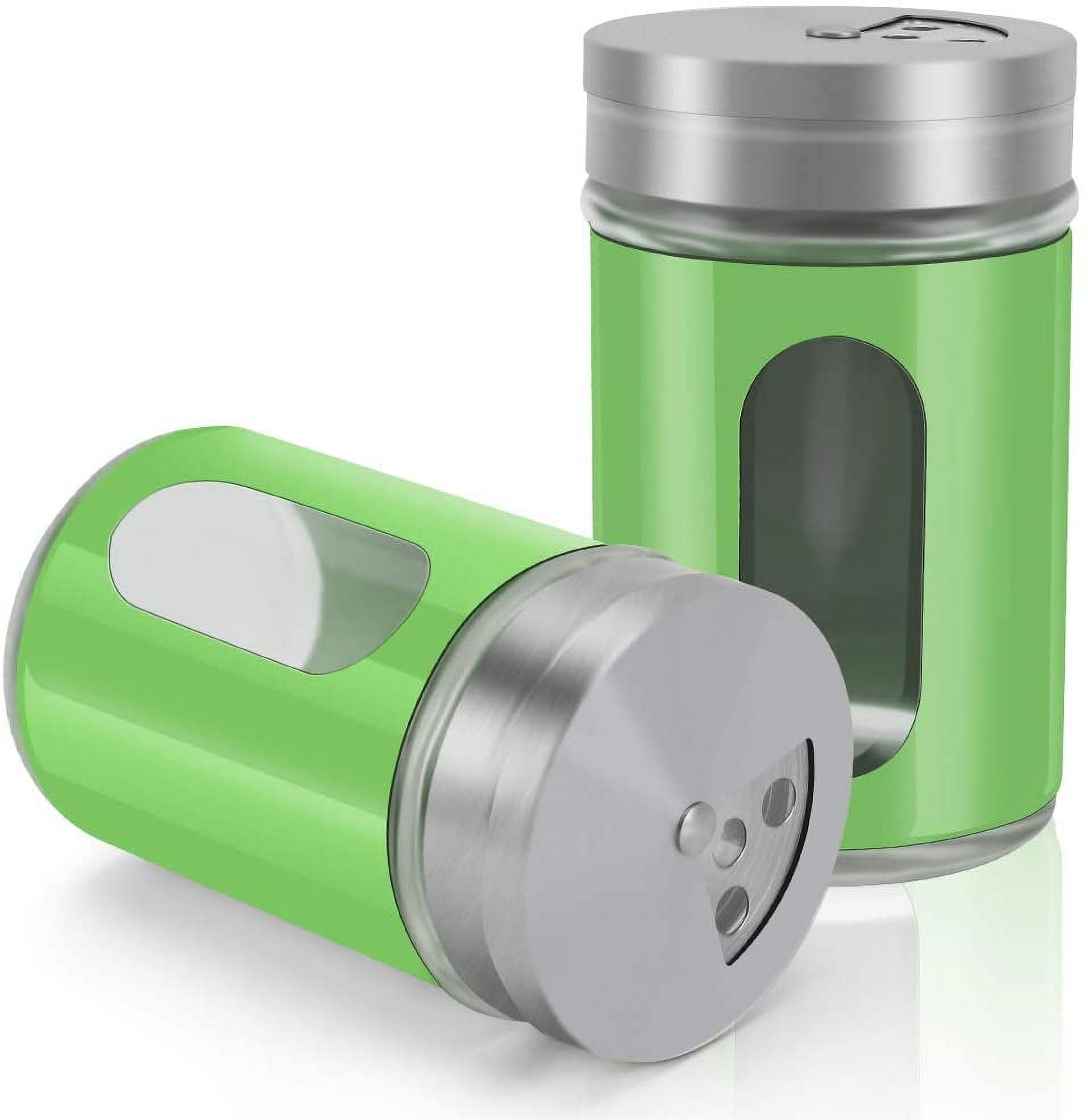 2pcs Salt and Pepper Shakers,Stainless Steel Shaker for Salt Powder ...