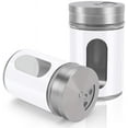 2pcs Salt and Pepper Shakers,Stainless Steel Shaker for Salt Powder ...