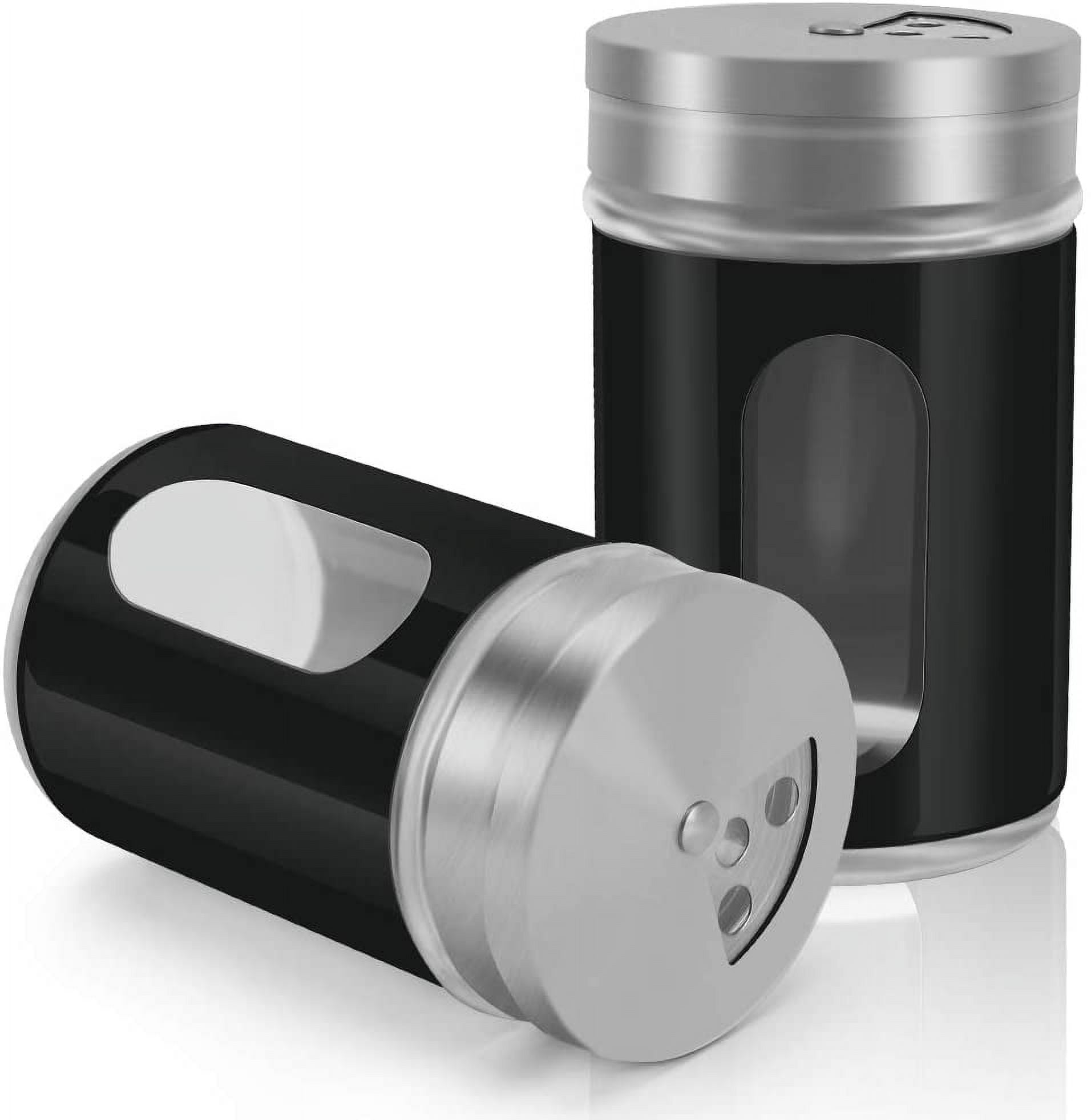 2pcs Salt and Pepper Shakers,Stainless Steel Shaker for Salt Powder ...