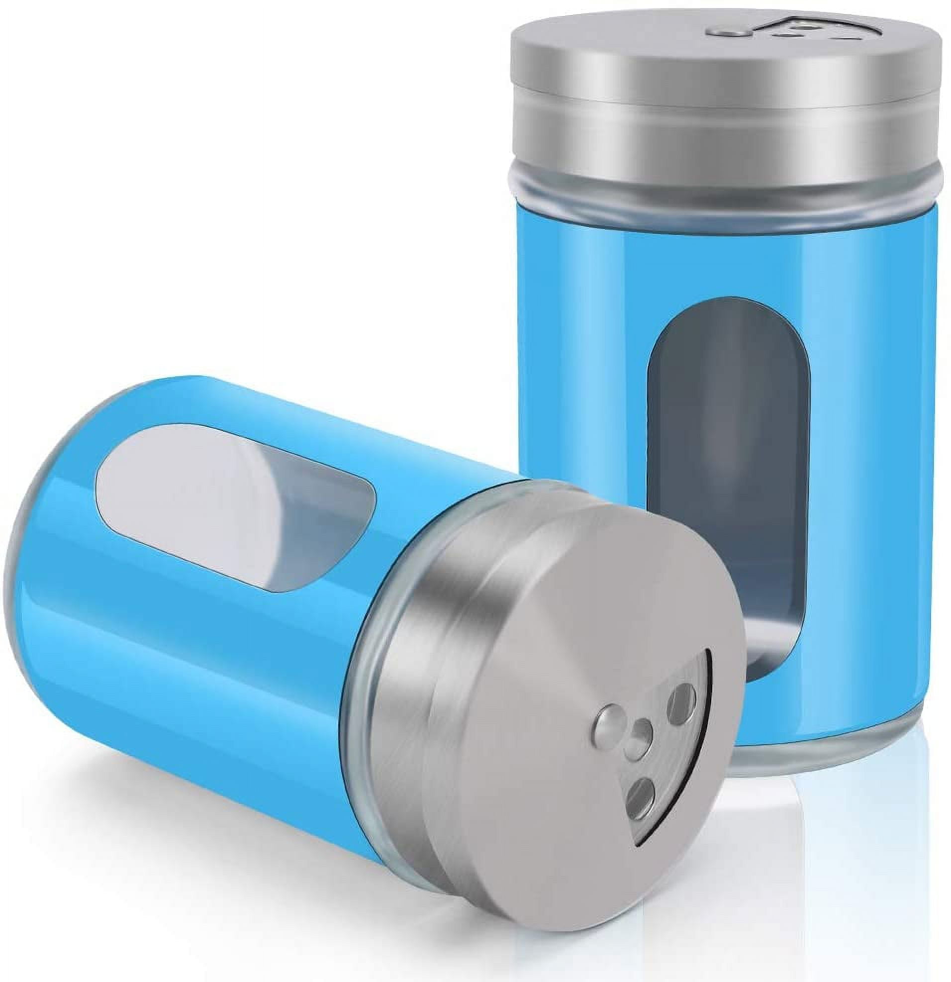 2pcs Salt and Pepper Shakers,Stainless Steel Shaker for Salt Powder ...