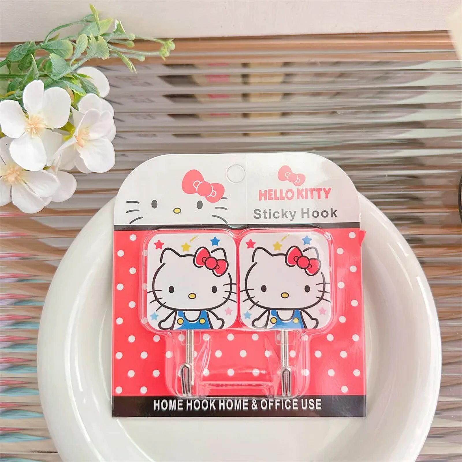 2pcs Sanrio Acrylic Strong Hooks Wall Hanging Hello Kitty Hangyodon ...