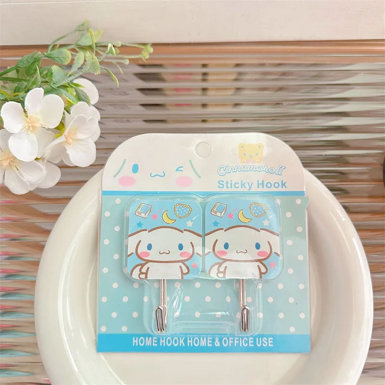 2pcs Sanrio Acrylic Strong Hooks Wall Hanging Hello Kitty Hangyodon ...