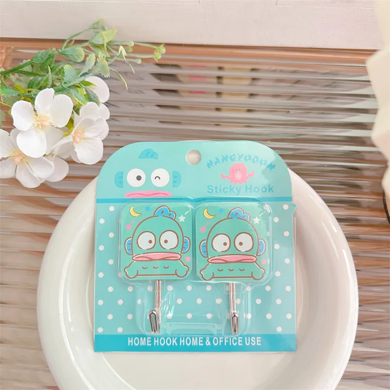 2pcs Sanrio Acrylic Strong Hooks Wall Hanging Hello Kitty Hangyodon ...