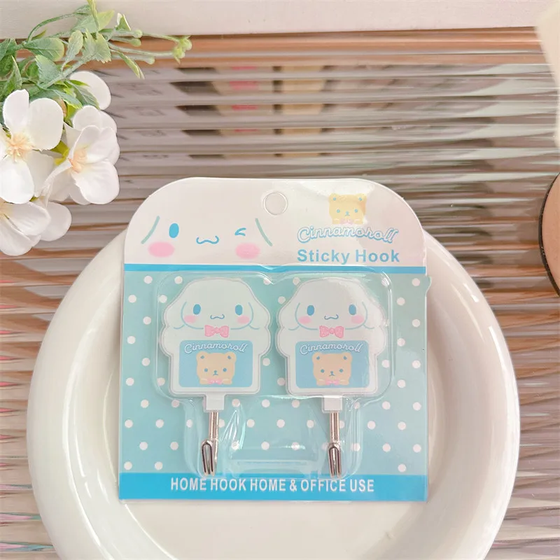 2pcs Sanrio Acrylic Strong Hooks Wall Hanging Hello Kitty Hangyodon ...