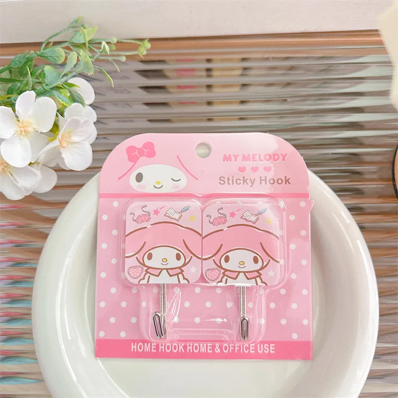 2pcs Sanrio Acrylic Strong Hooks Wall Hanging Hello Kitty Hangyodon ...