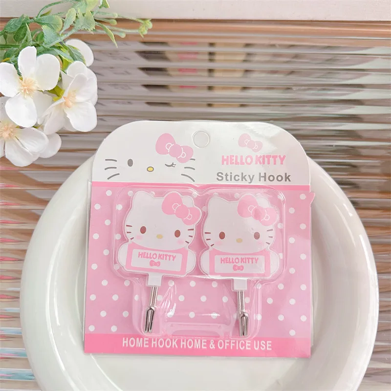 2pcs Sanrio Acrylic Strong Hooks Wall Hanging Hello Kitty Hangyodon ...