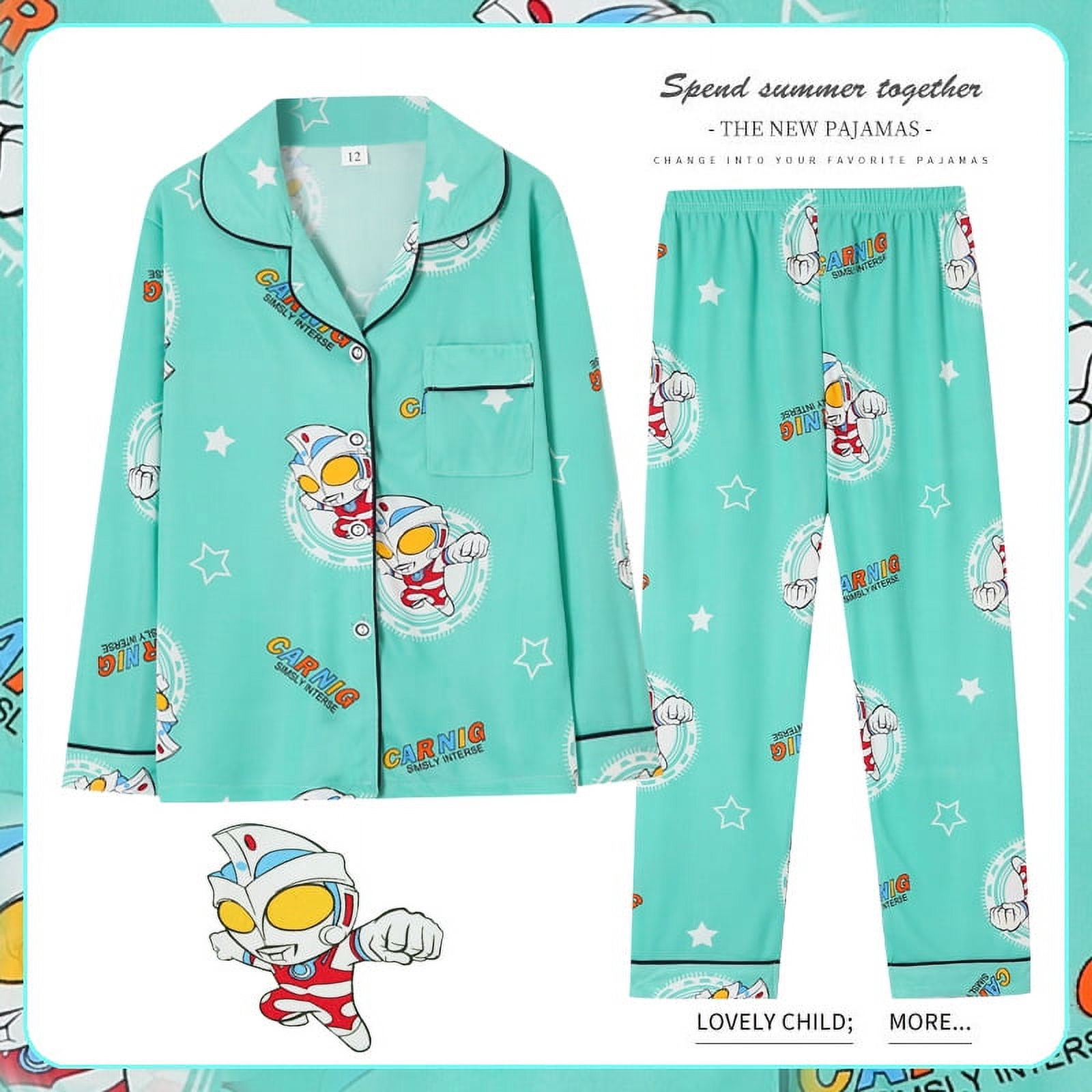 2pcs Sanrio Kuromi Pattern Kids Pajamas Long Sleeve Top & Pants Set ...