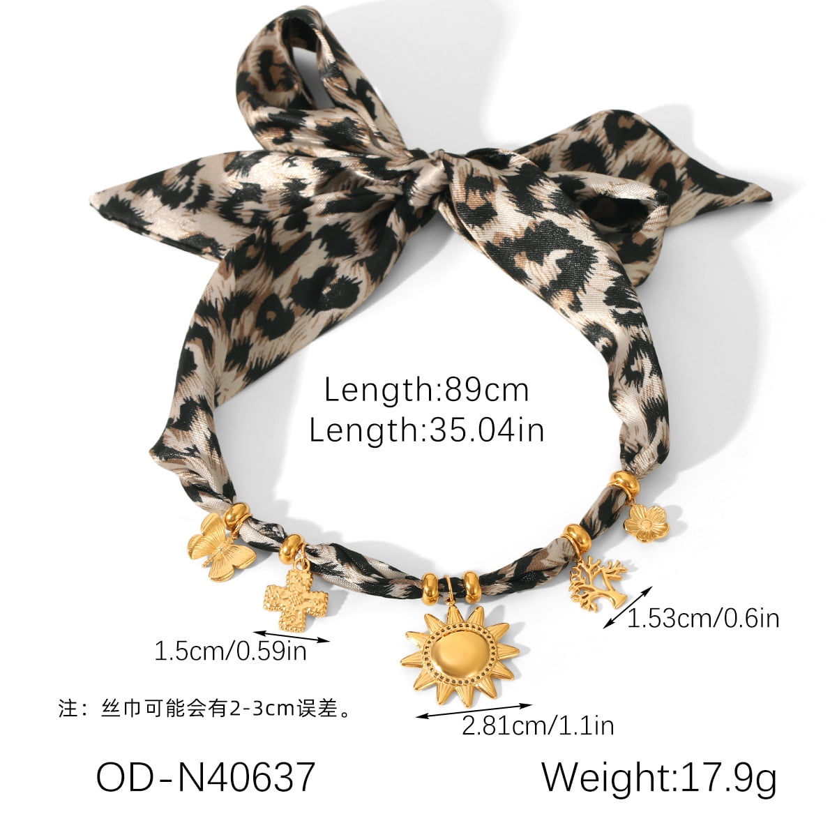 2pcs Scarf Necklace with Charms Heart Choker Necklace Shell Necklace ...