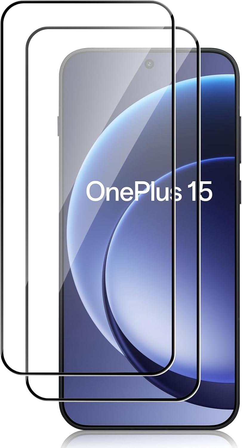 2pcs Screen Protector for OnePlus 15 Tempered Glass [Fingerprint Unlock ...