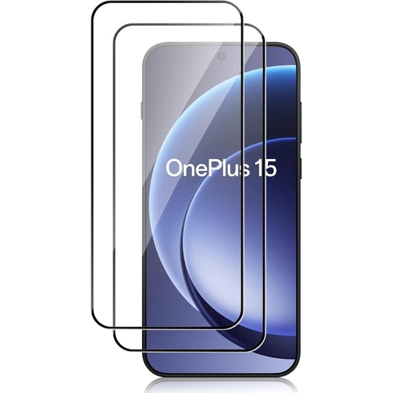 2pcs Screen Protector for OnePlus 15 Tempered Glass [Fingerprint Unlock ...