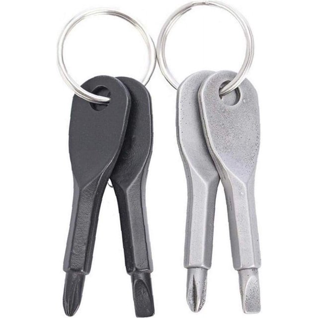 2pcs Screwdriver Key Stainless Steel Multifunction Screw Driver ...