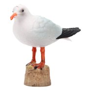 2x Wooden Seagull Figurines Seagull Sculpture Beach Decoration ...