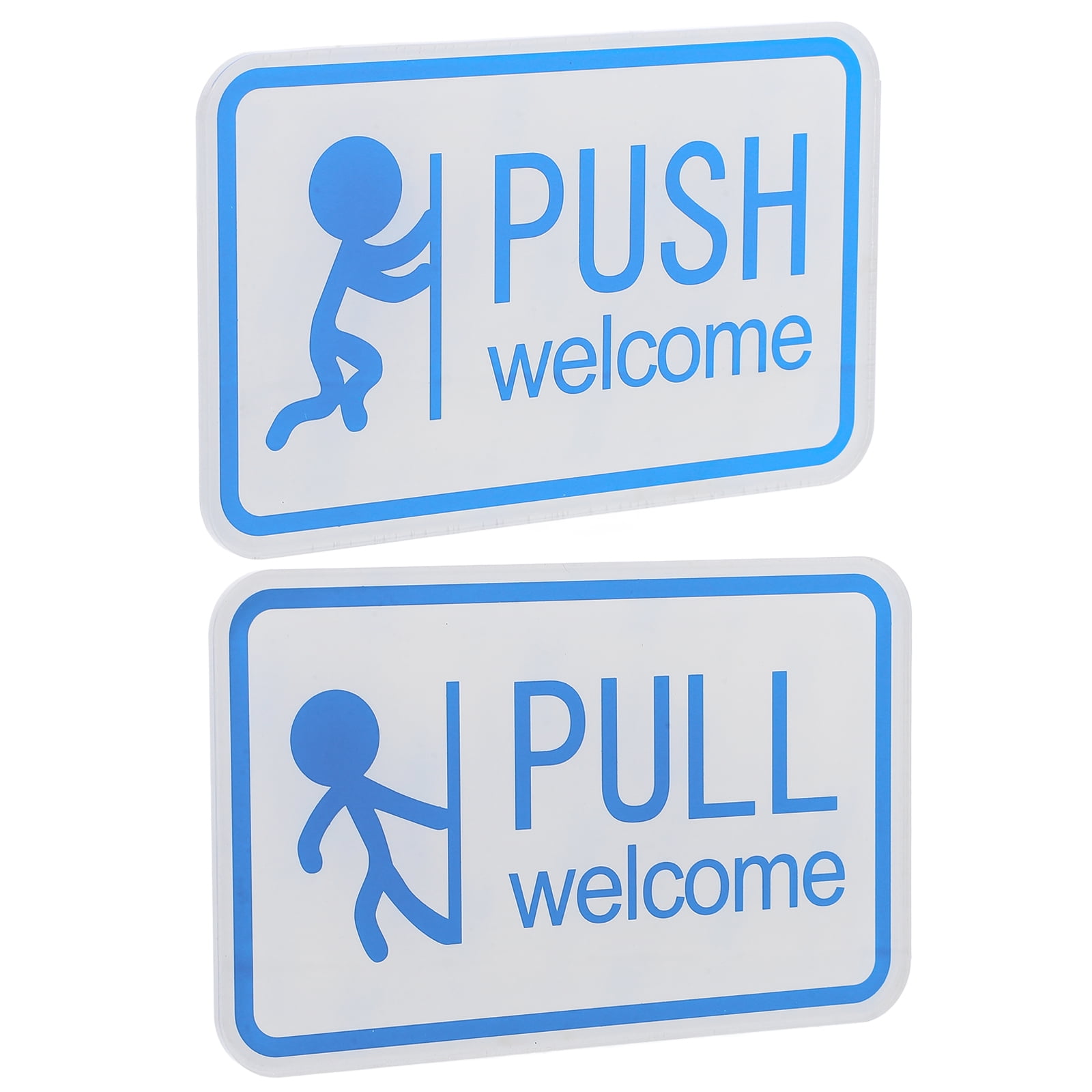 2pcs Self-Adhesive Push Pull Sign Acrylic Door Indicator Adhesive Push ...