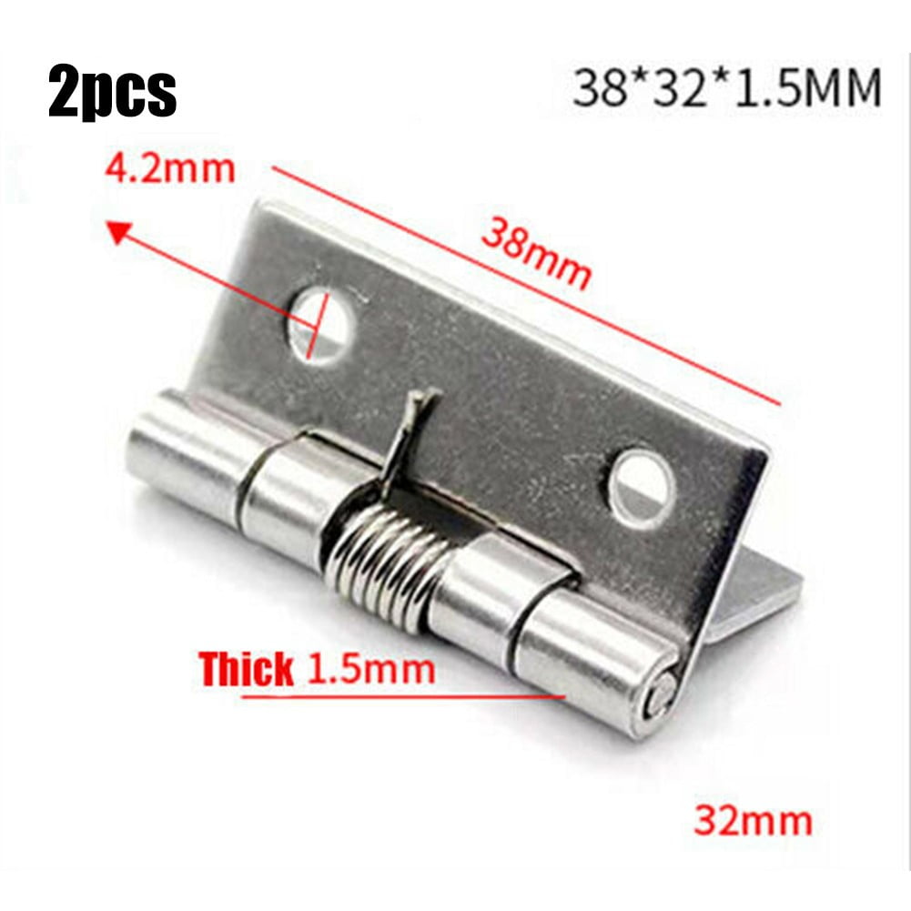 2pcs Self Closing Stainless Steel Spring Door Hinge Hardware 1/1.5/2/2 ...