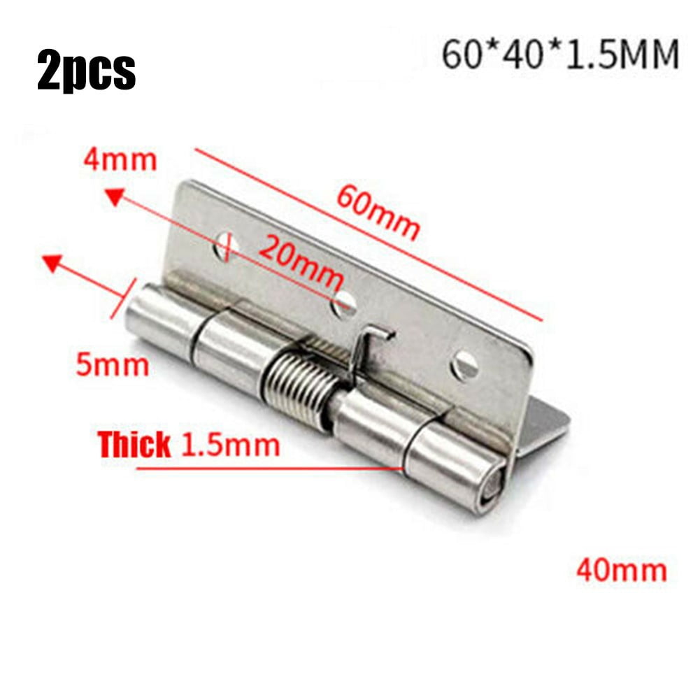 2pcs Self Closing Stainless Steel Spring Door Hinge Hardware 1/1.5/2/2 ...