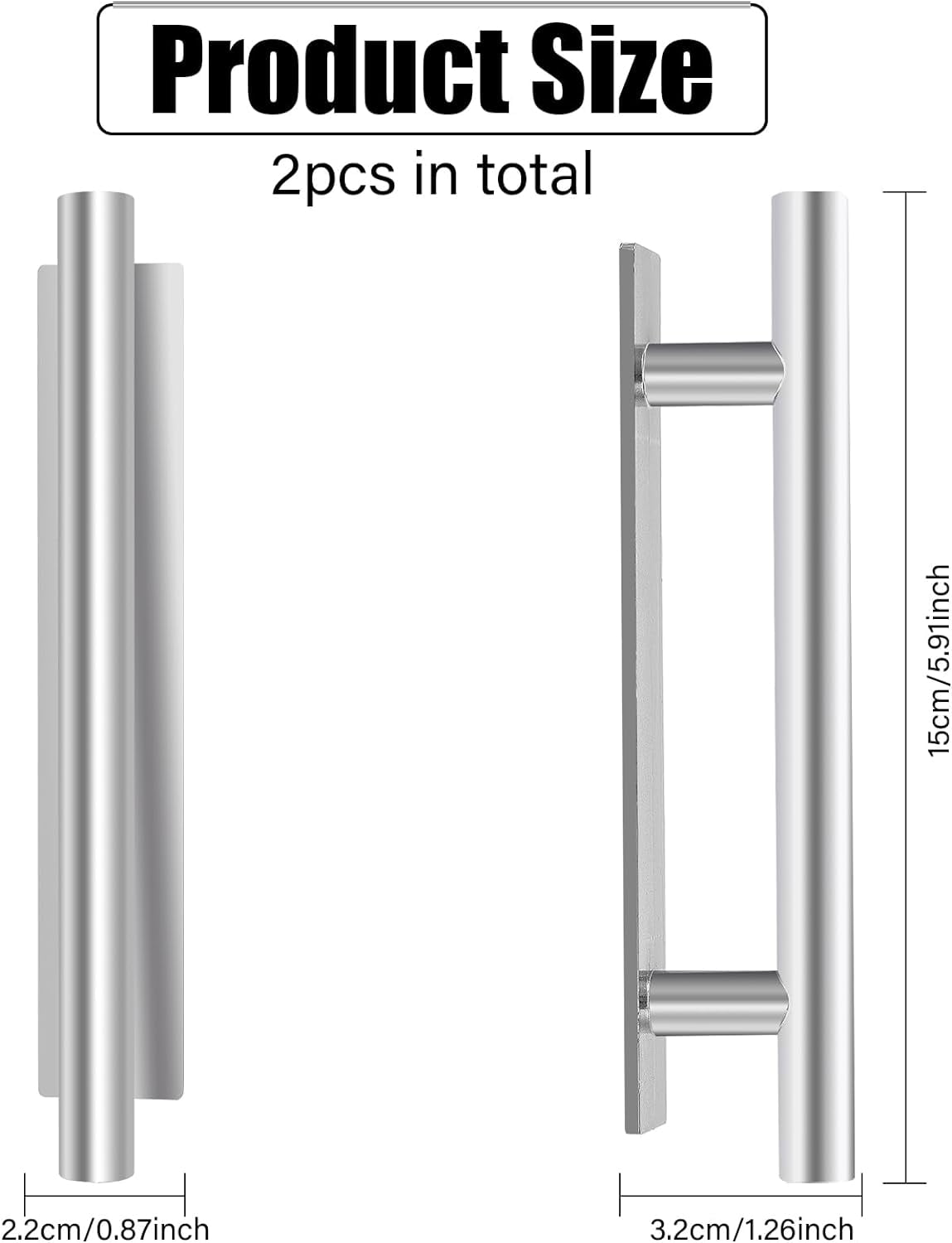 2pcs Self-Stick Instant Cabinet Drawer Handles Pulls Drawer Push Pull ...