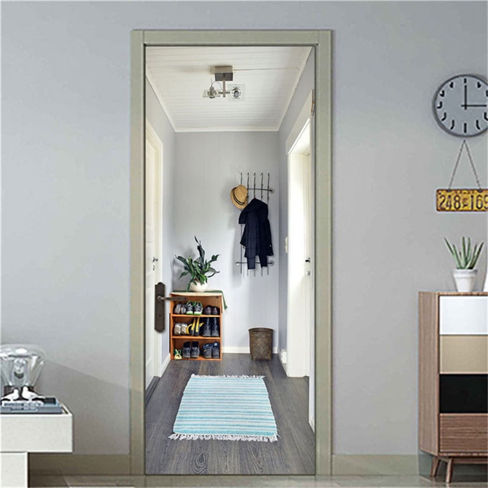 2pcs/Set 3D Wallpaper for Door Custom Size Self Adhesive Wallpaper On ...