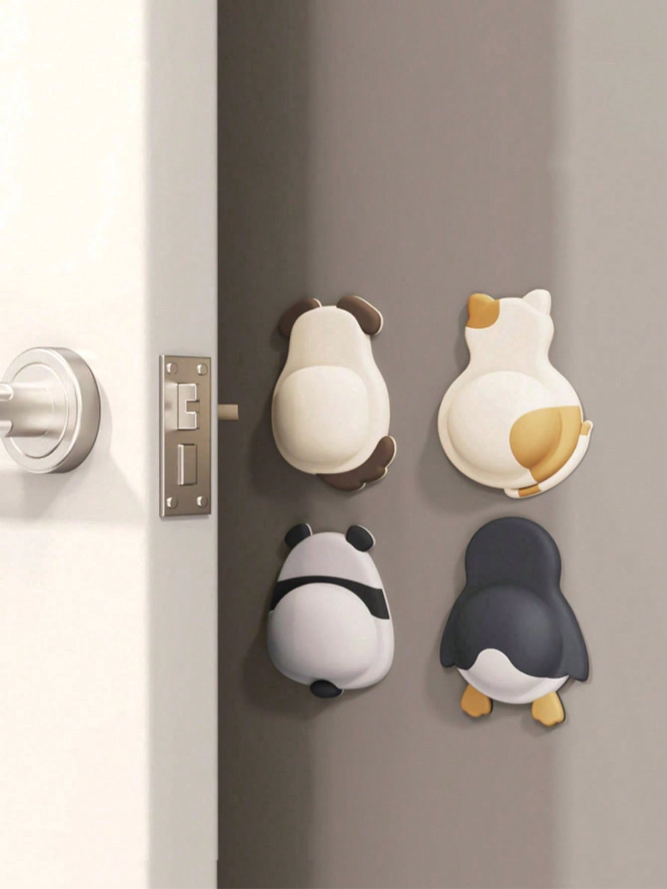 2pcs Set Cat Dog Penguin Panda Cute Pet Anti Collision Pad Soft Rubber ...