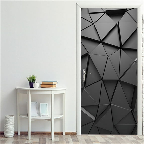 2pcs/Set Colored Waterfall 3D Adhesive Doors Wallpaper Vinyl Sliding ...