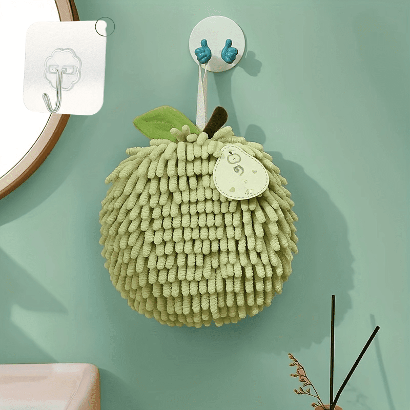 2pcs Set: Includes One Adorable Fingertip Towel and a Hook, Featuring a ...