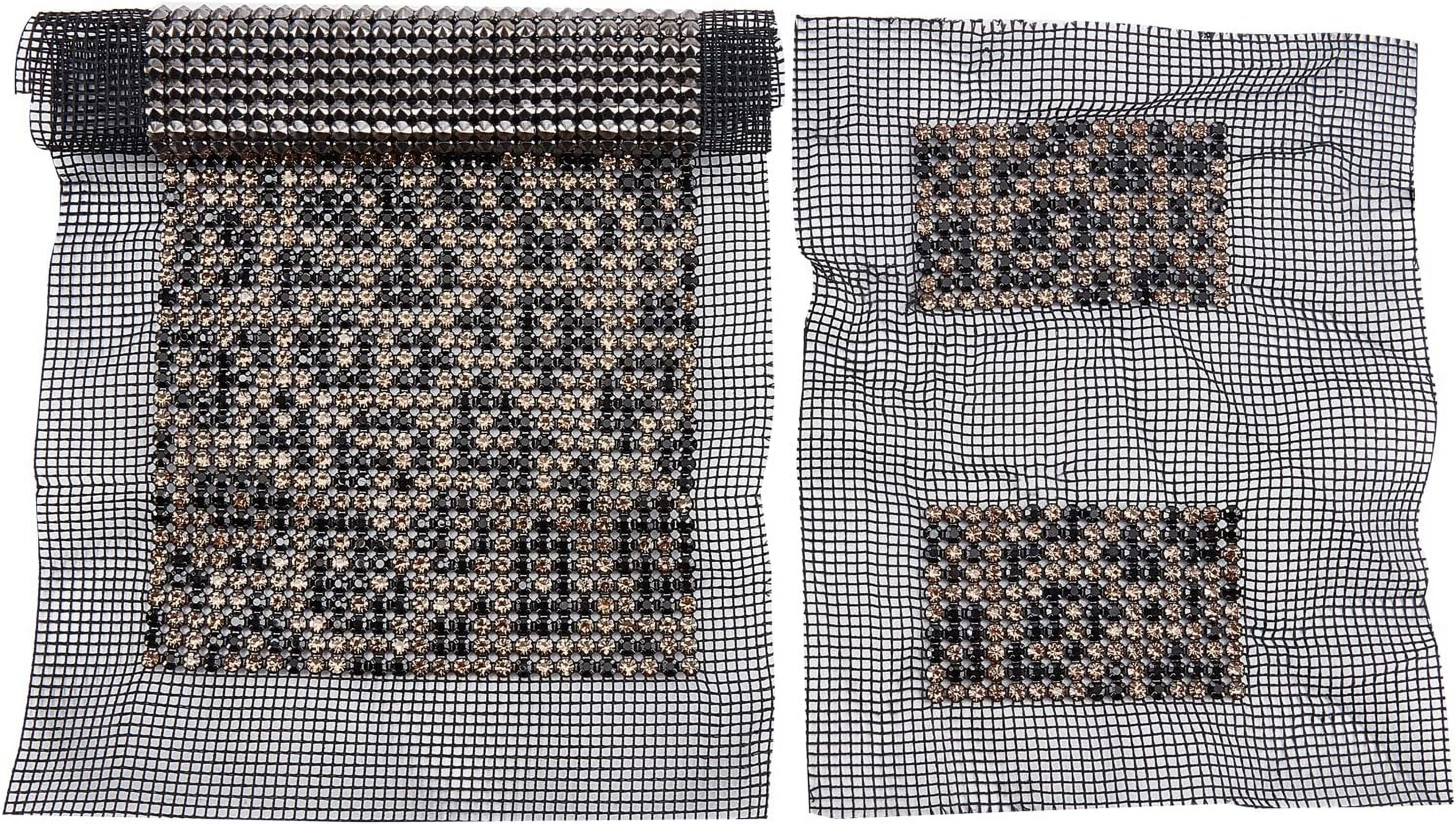 2pcs/Set Leopard Diamond Sparkling Rhinestone Mesh Sheet Bling ...