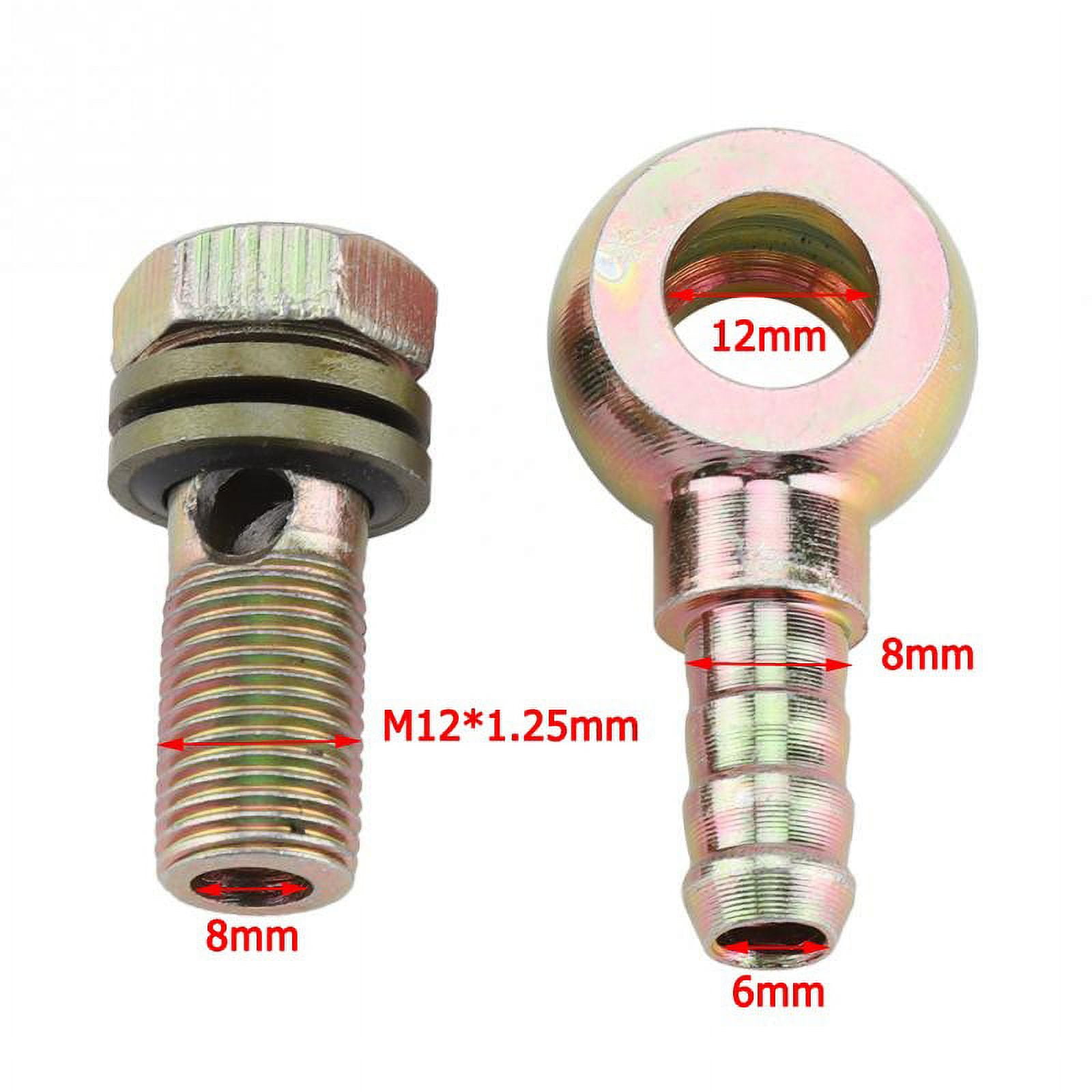 2pcs/Set M12x1.25mm Motorcycle Refit Oil Cooler Fittings Plug Ball Head ...