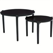 Modern Plastic Round Side Table Accent Coffee Table with Beech Wood ...