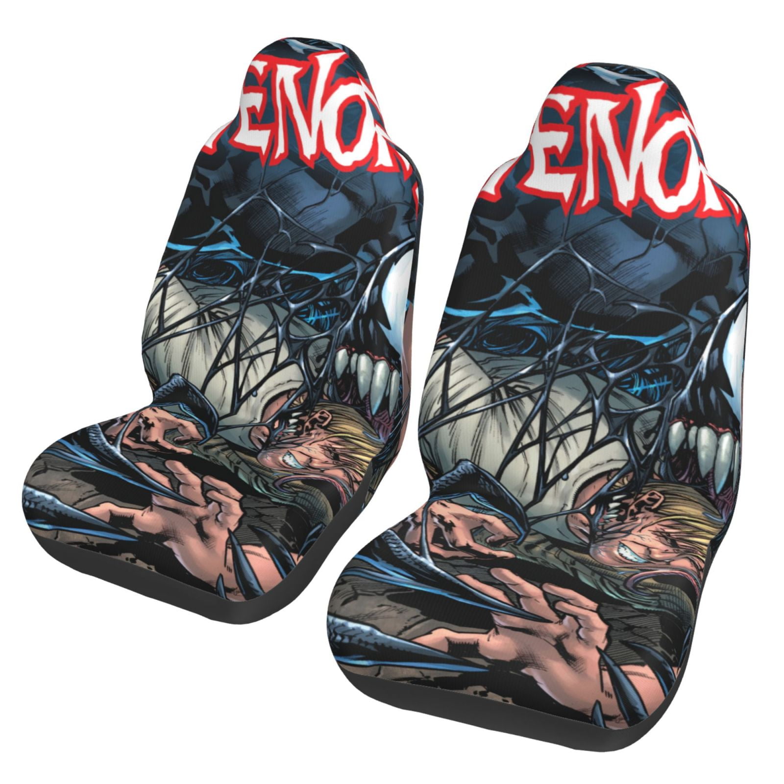 2pcs Set Venom Car Seat Covers Cloth, Universal Automotive Seat Covers ...
