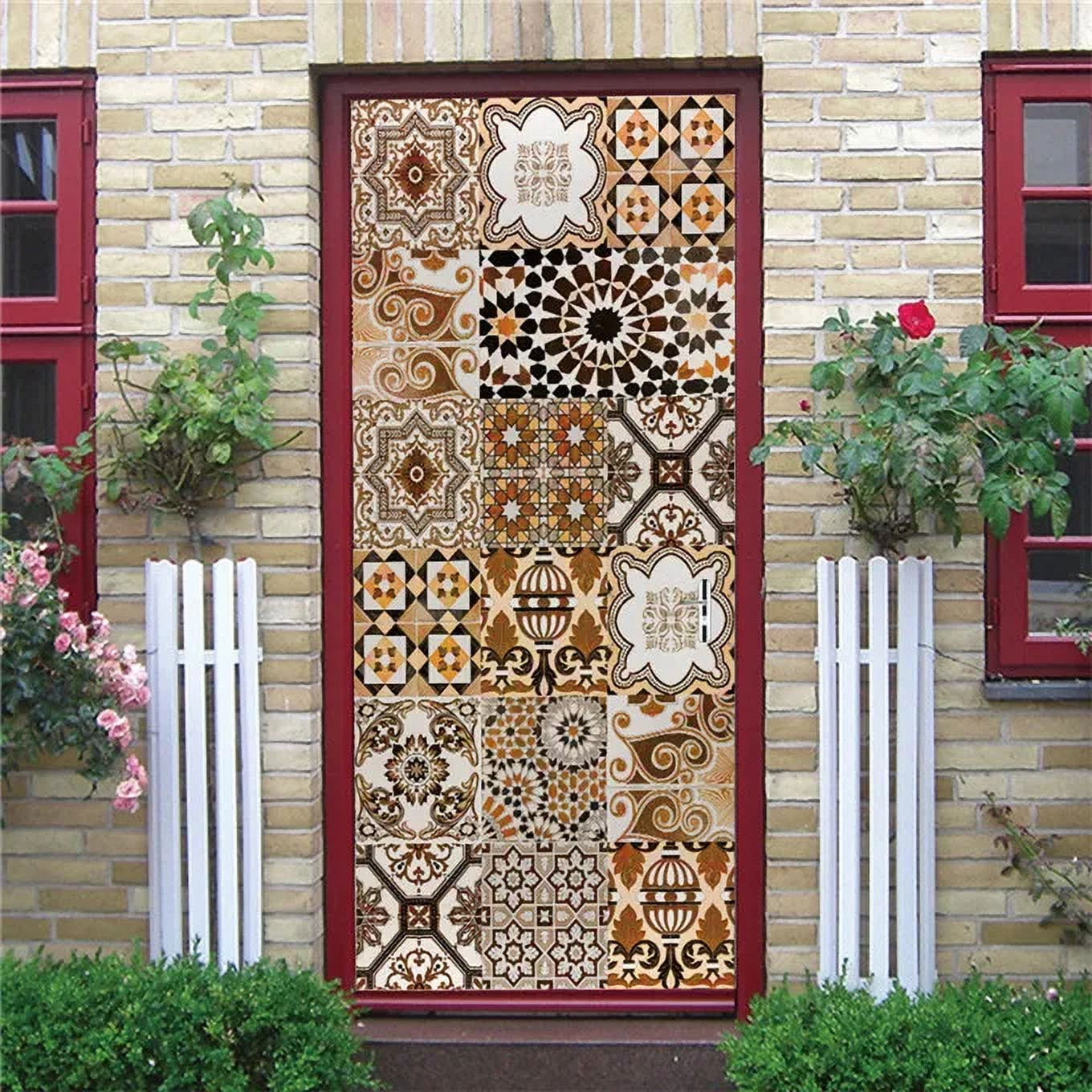 2pcs/Set White Wallpaper For Door Self Adhesive PVC Wall Sticker ...