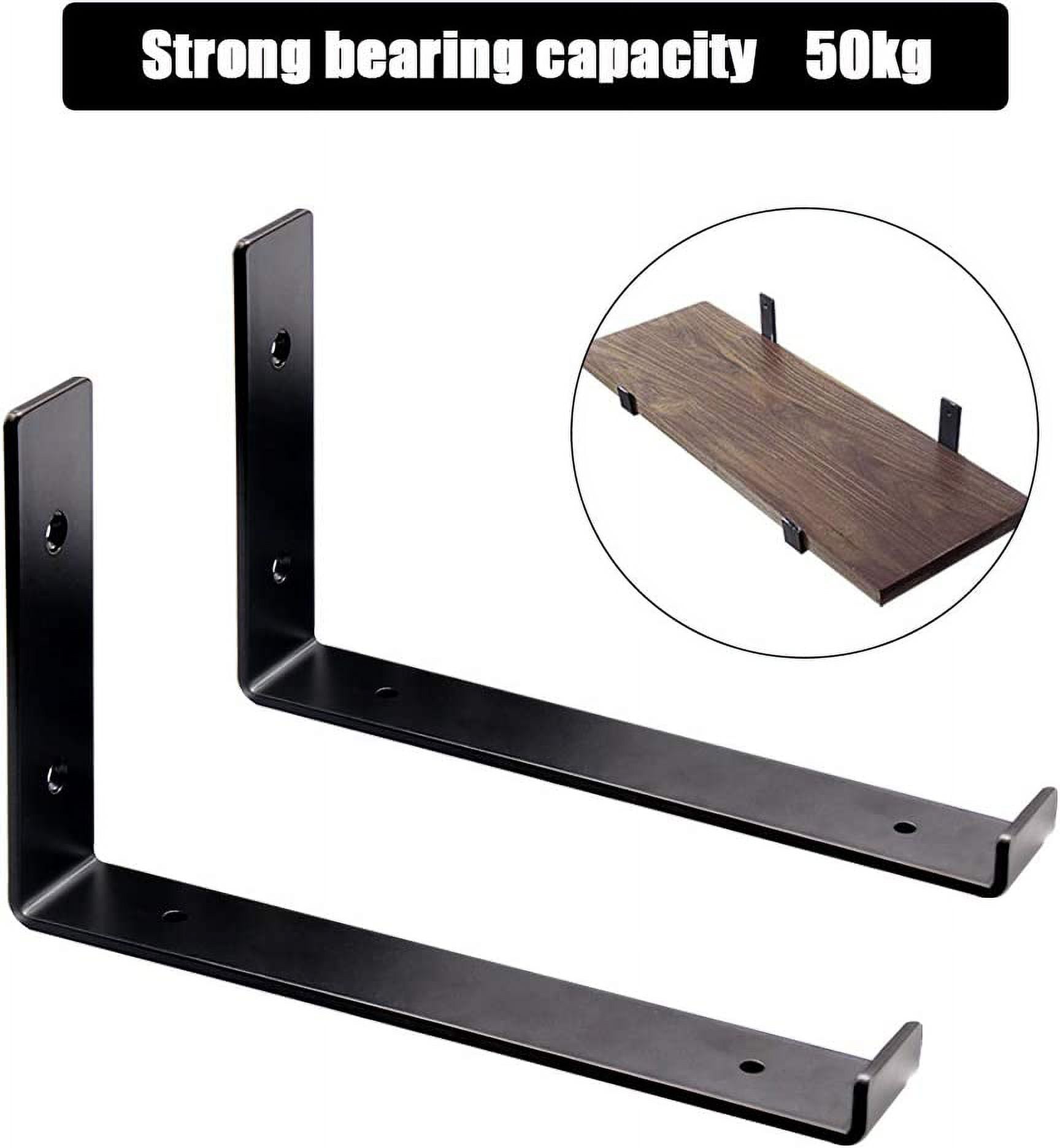 2pcs Shelf Brackets, Industrial Wall Brackets, Heavy Duty L-Shaped ...