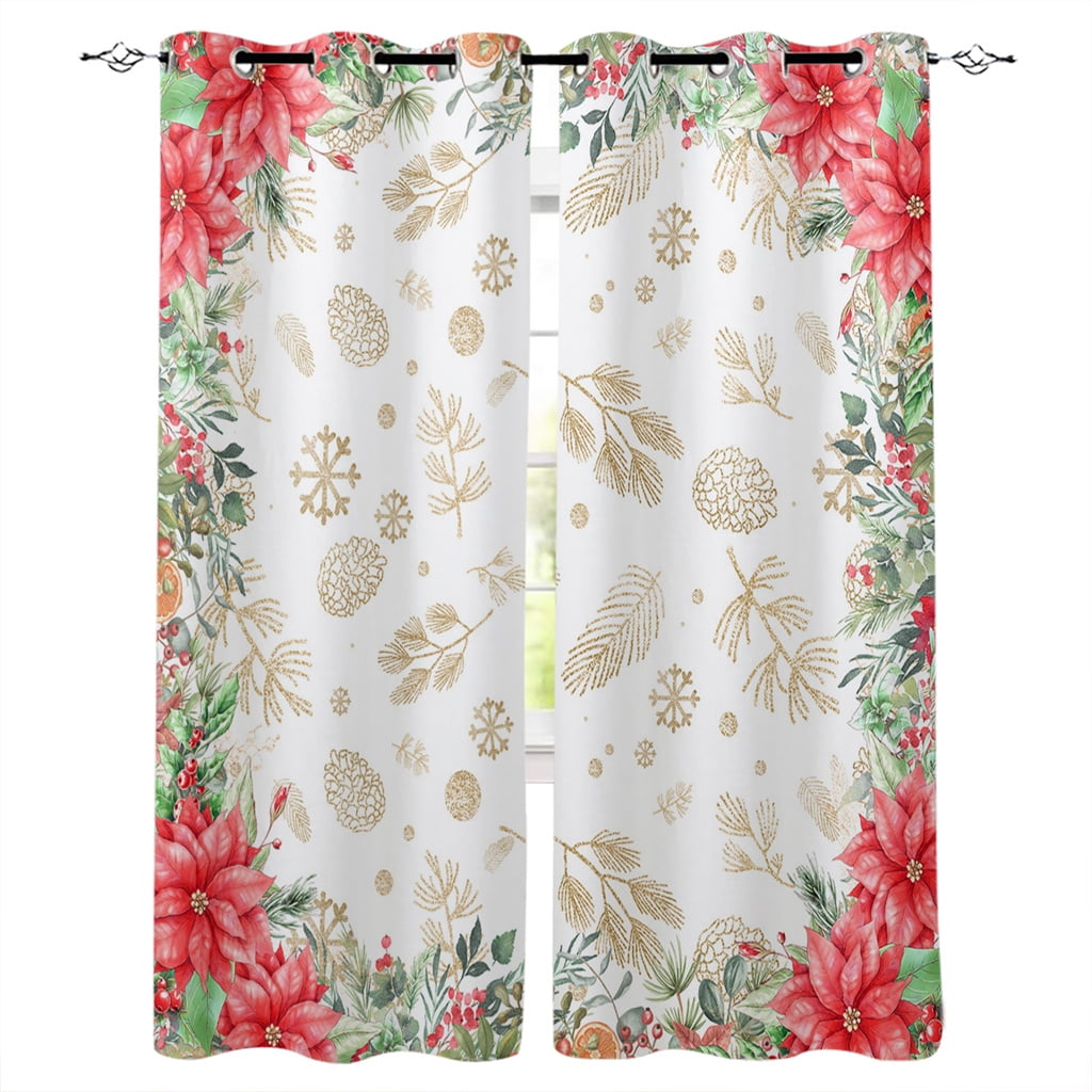 2pcs Shiny Silvery Water Drops Print Rod Pocket Curtains Semi Blackout ...