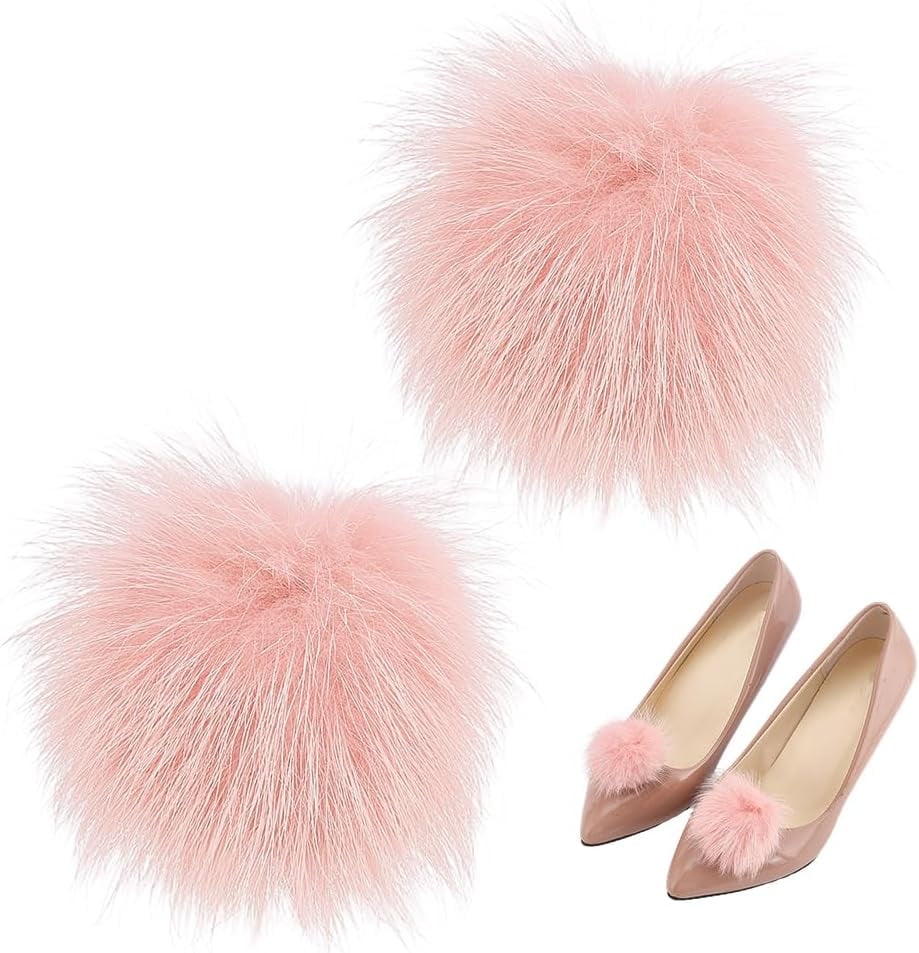 2pcs Shoe Clips Shoe Buckle Clip Pompom Ball Shoes Charms High Heels ...
