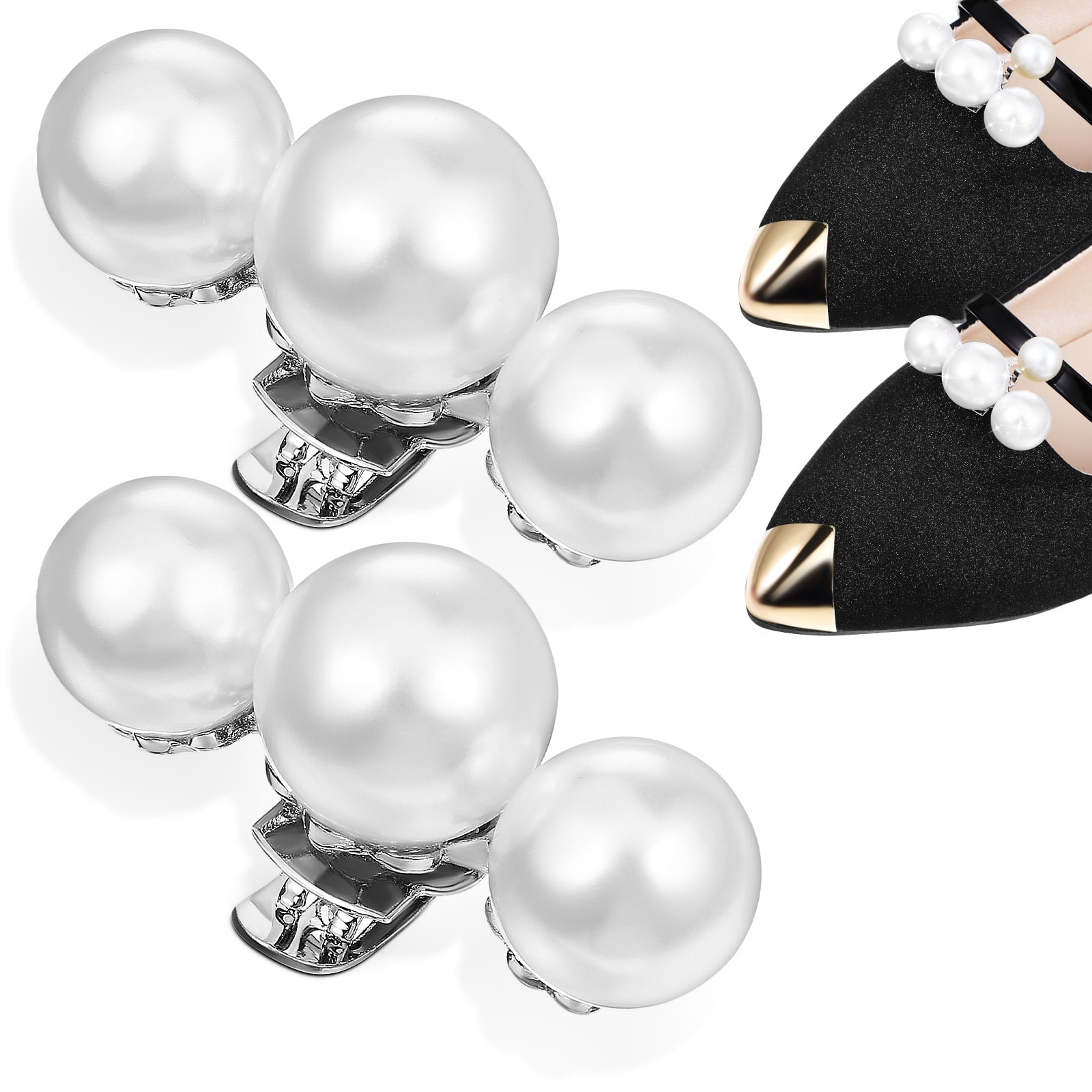 2pcs Shoe Decoration Clips Shoe Charms Imitation Pearl Shoe Clips ...