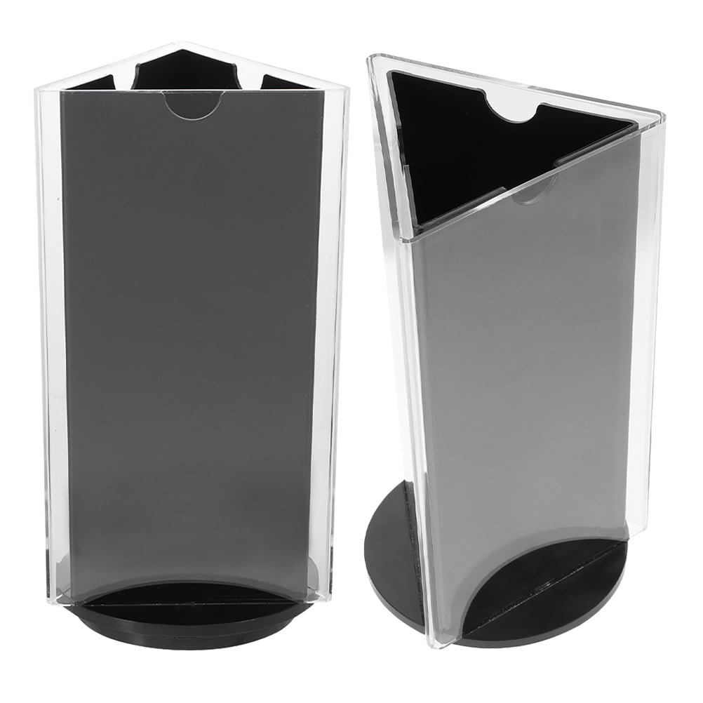 2pcs Sign Holder 3-Sided Clear Table Menu Display Stand Desktop Display ...