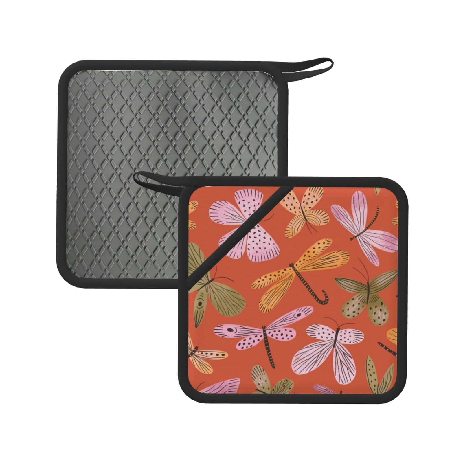 2pcs Silicone Anti-Hot Hot Pads Oven Mitts Heat Resistant Pot Holders ...