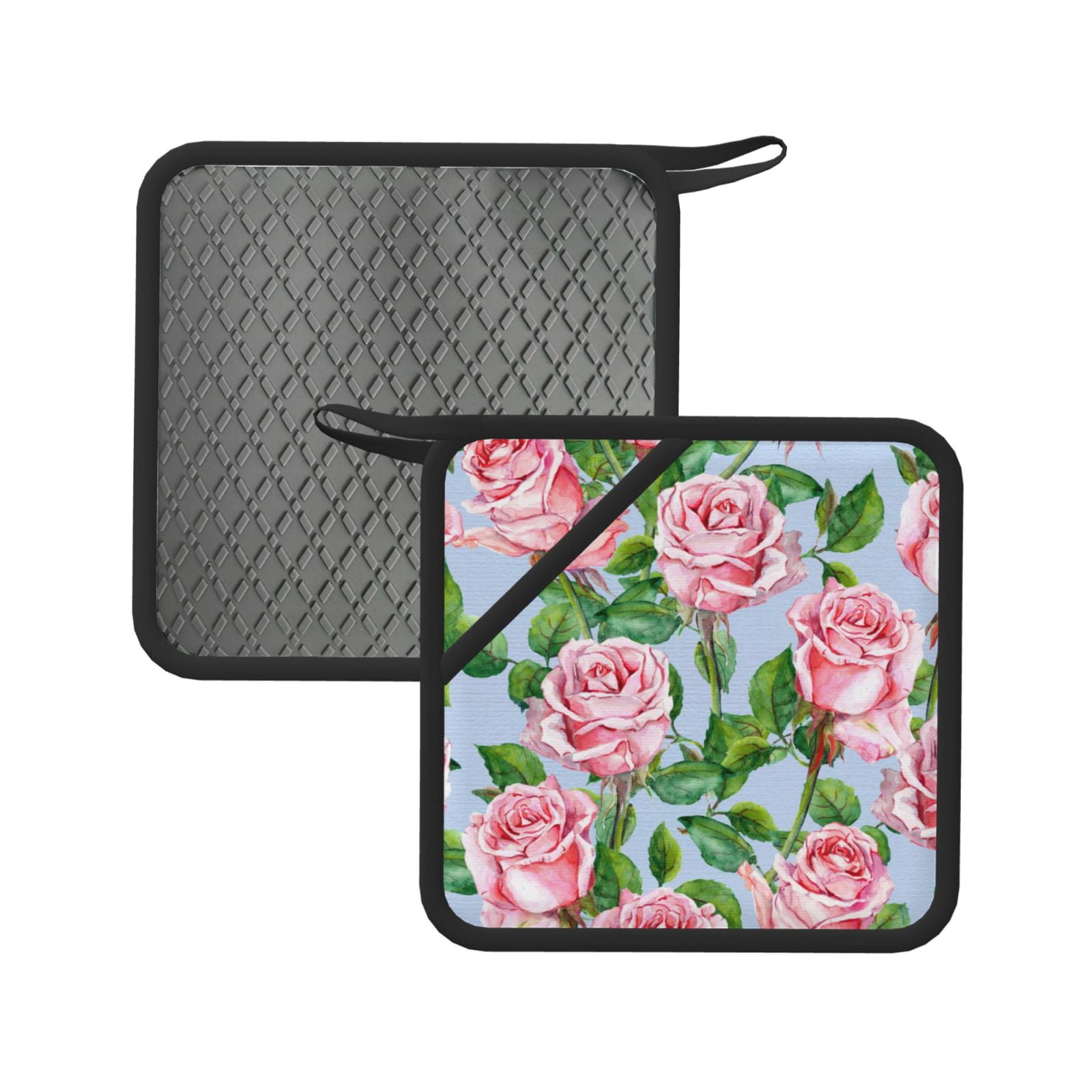 2pcs Silicone Anti-Hot Hot Pads Oven Mitts Heat Resistant Pot Holders ...