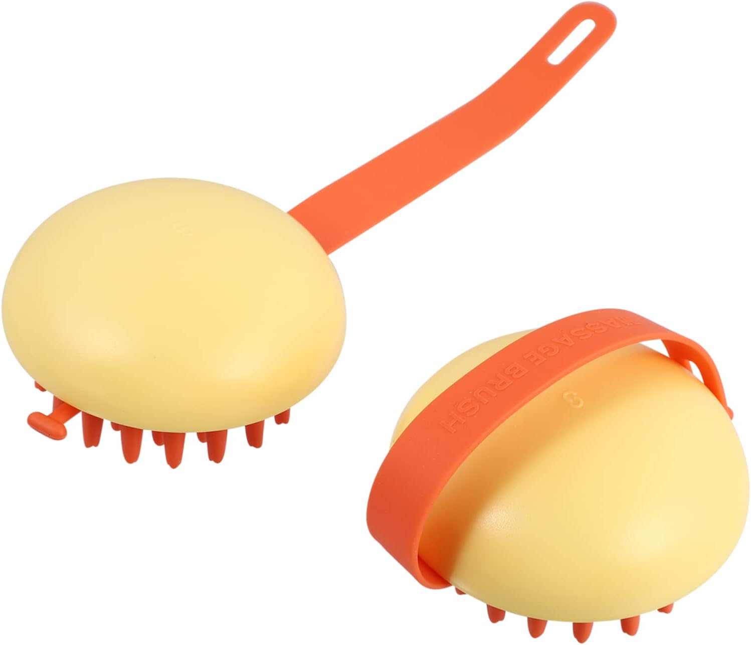 2pcs Silicone Bath Brush Hand Scrubber Manual Scalp Massagers Bath ...