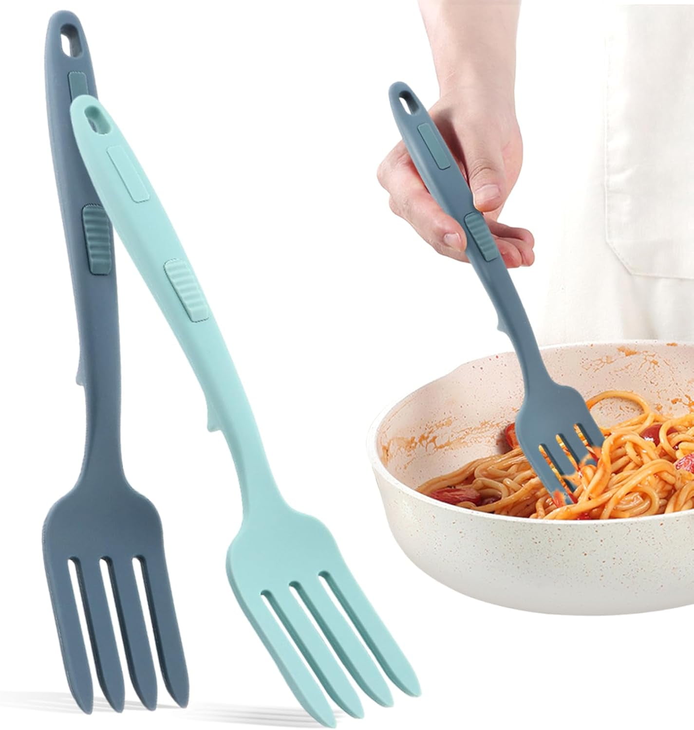2pcs Silicone Flexible Forks, Cooking Fork Heat Resistant, Blending ...