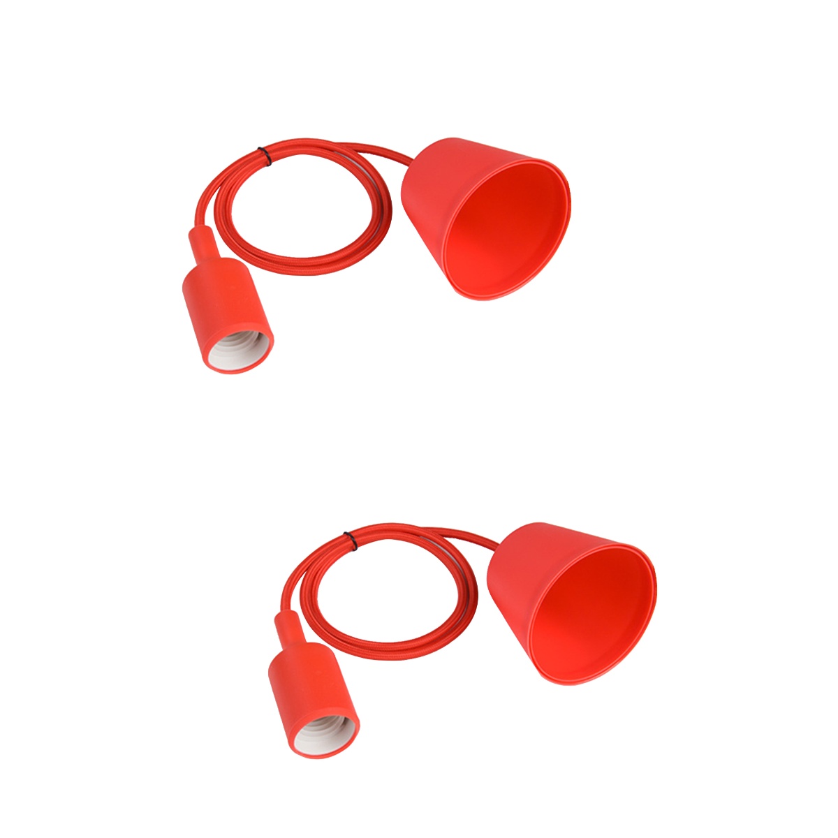 2pcs Silicone Hanging Lamp Holder with E27 Base LED Light Socket for ...