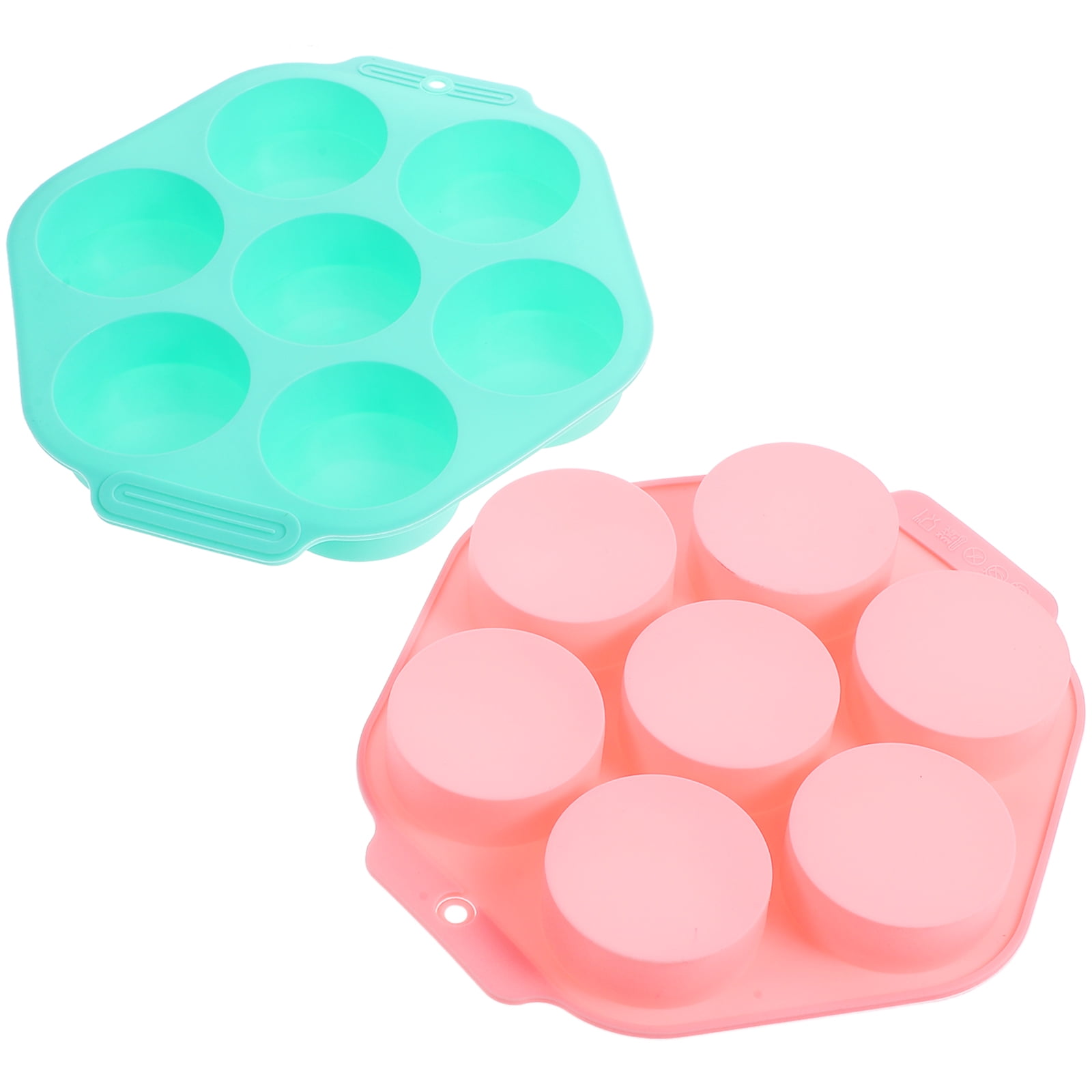 2pcs Silicone Round Cake Pan Non-Stick Silicone Cylindrical Chocolate ...