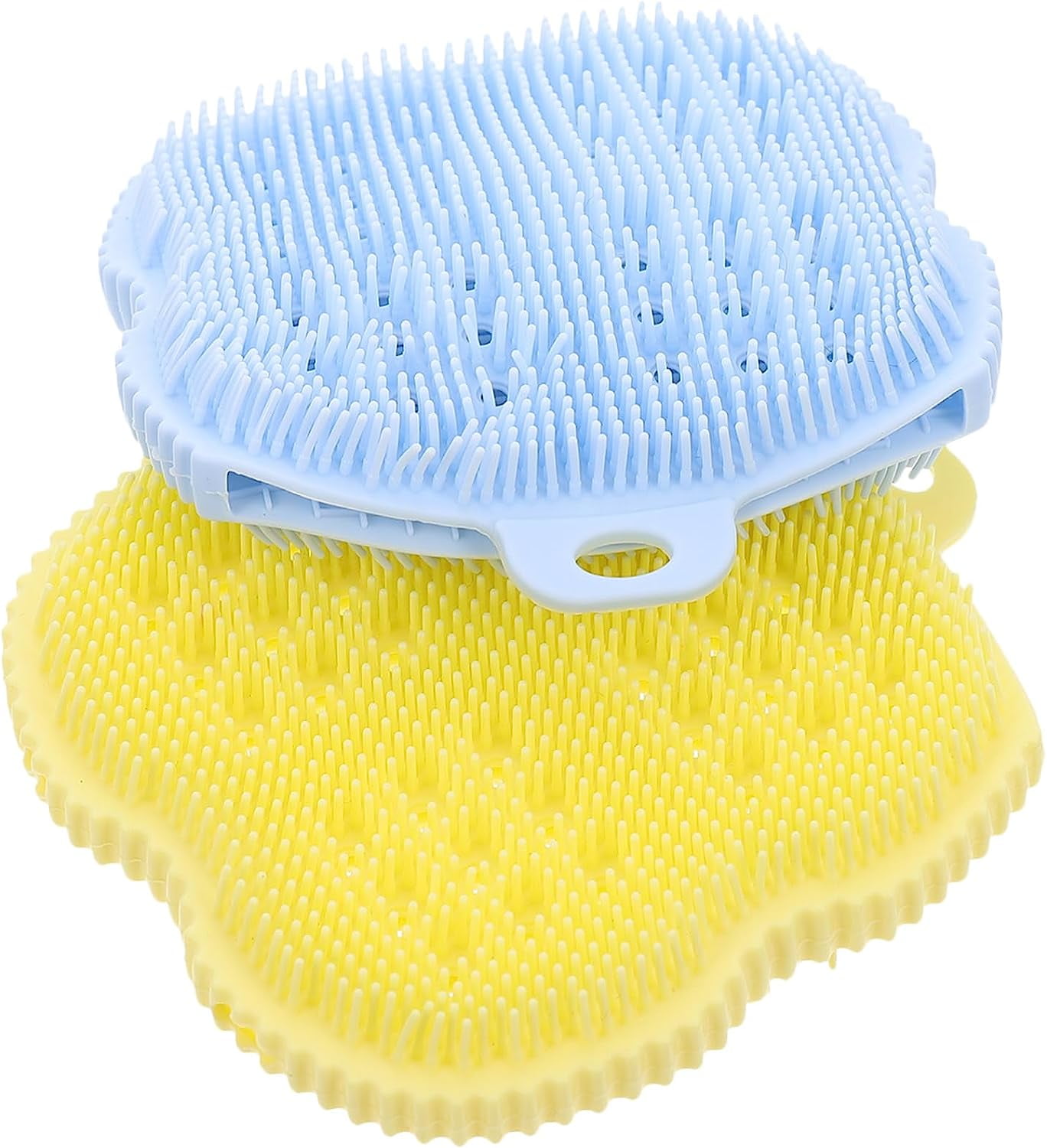 2pcs Silicone Scrub Brush Men Body Scrub Shower Loufah Sponge Body ...