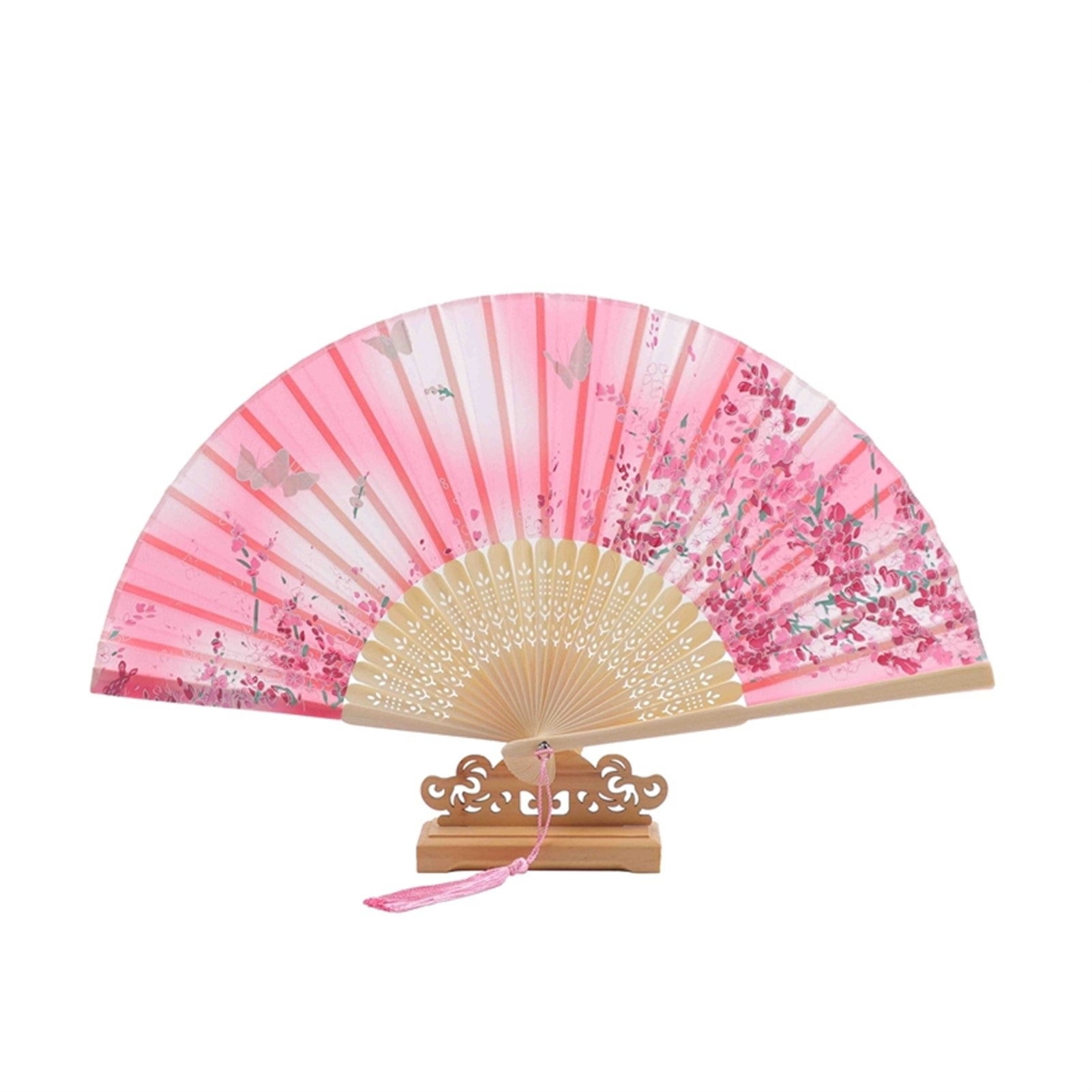 2pcs Silk Chinese Style Hand Fan Japanese Folding Fan Wedding Party ...