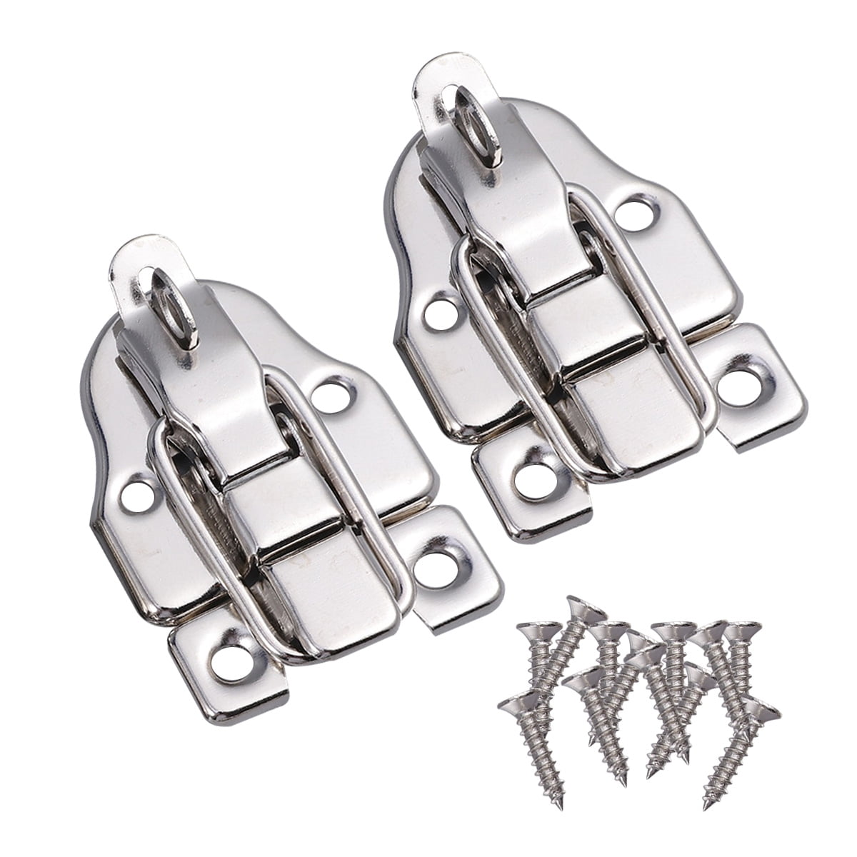 2pcs Silver Iron Gift Box Latches with Keyhole for Box Use Antique ...