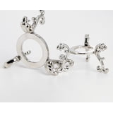 2pcs Silver-Plated Crystal Glass Ball Stand, Mini Air Plant Rack Holder ...