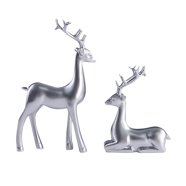 Resin Deer Xmas Indoor Tabletop Decoration, Holiday Figurine Decorative ...
