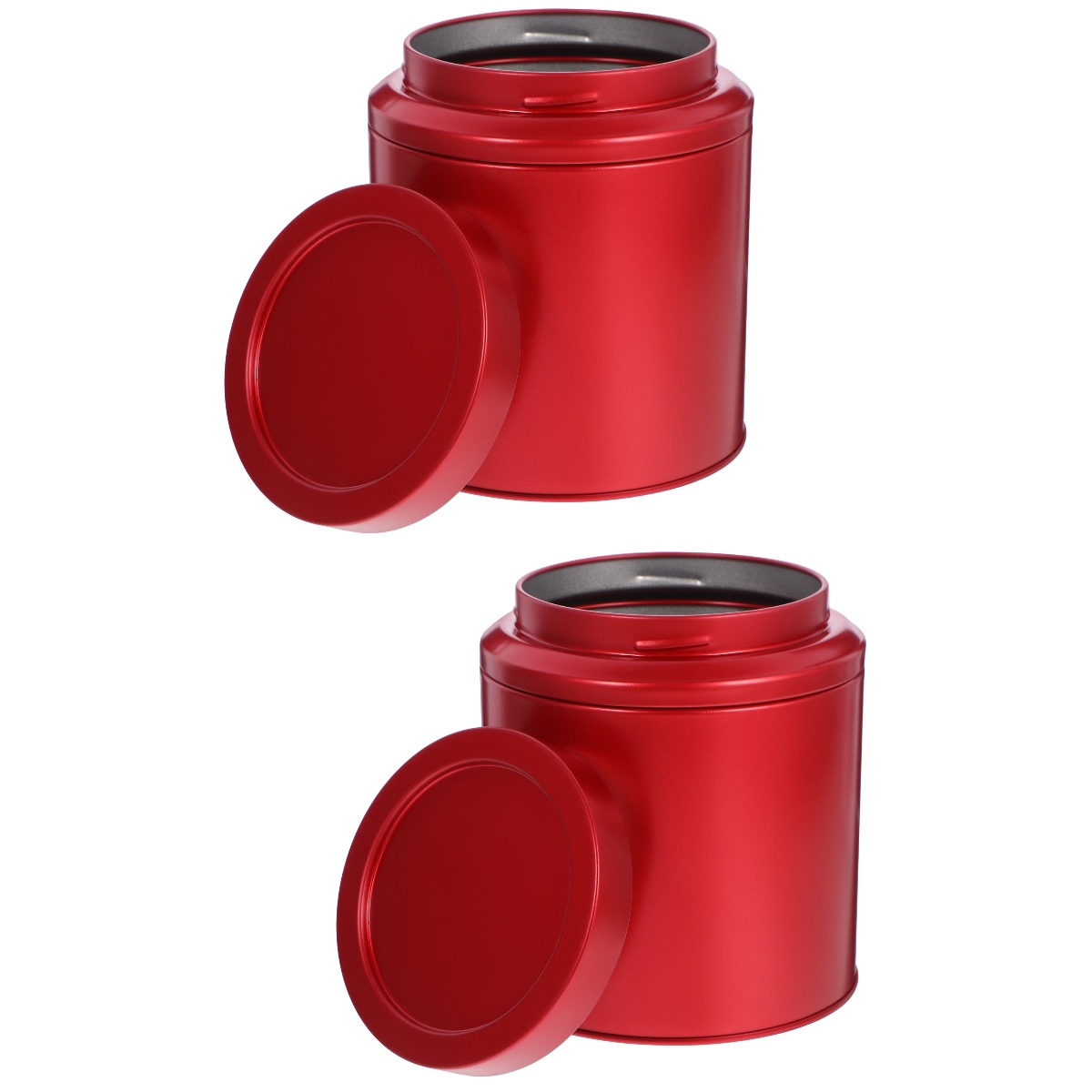 2pcs Simple Tea Jar Sealing Storage Can Coffee Beans Jar Kitchen ...