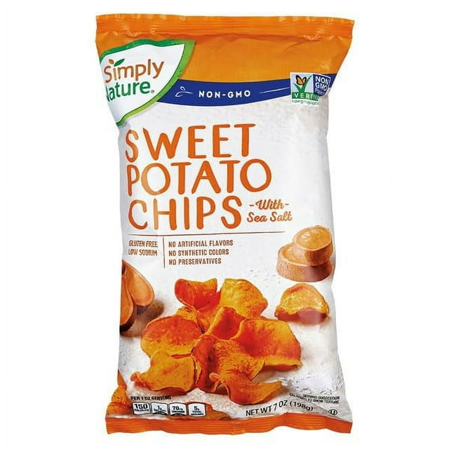 2pcs Simply Nature Sweet Potato Chips, 7 oz. | Gluten-free, Non-GMO, No ...