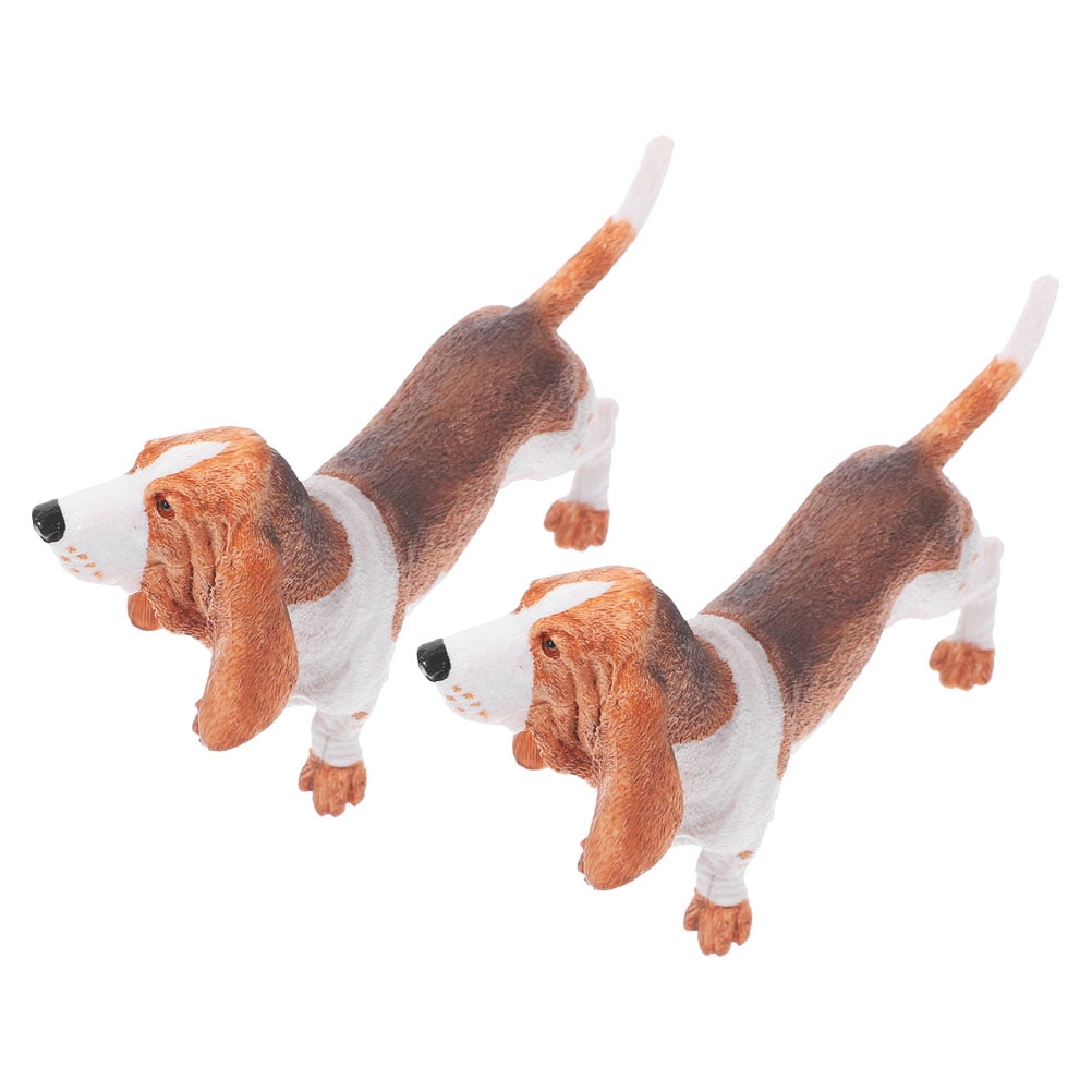 2pcs Simulation Dog Model Artificial Small Dog Figurine Realistic Dog ...