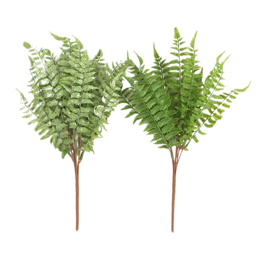 OUNONA 2-Pack Realistic Fake Fern Leaf Green Decorative Leaves for ...
